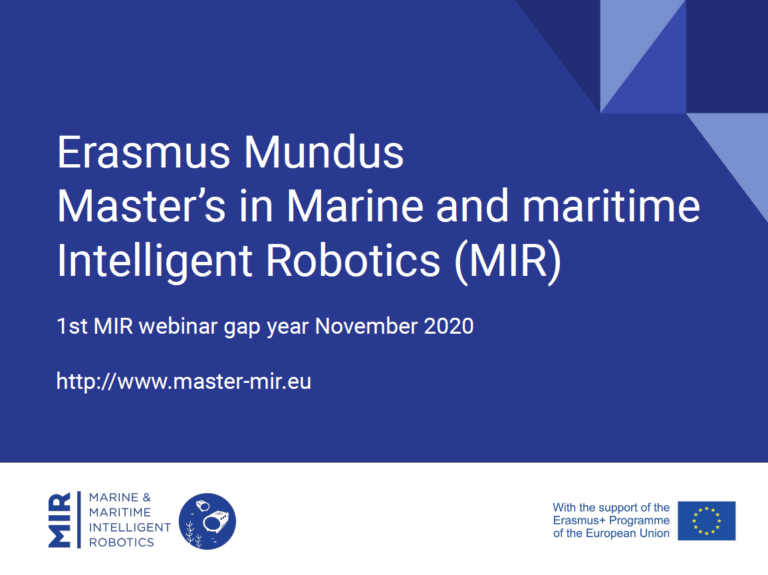 1st MIR Students Webinar, 6th of November 2020 – Master Mir